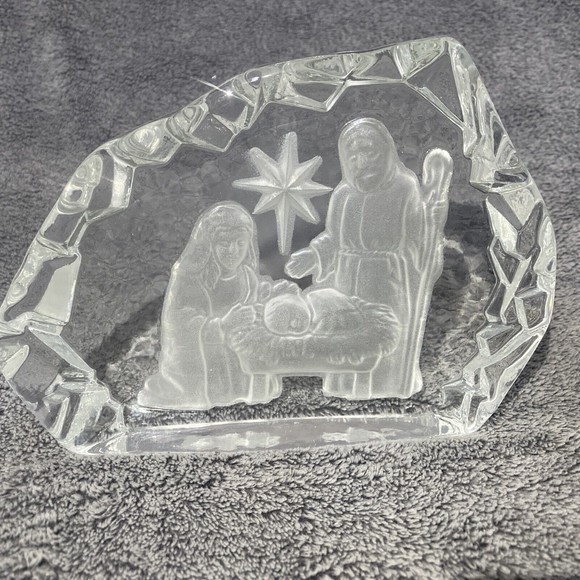 Unbranded | Holiday | Frosted Crystal Nativity Scene Etching | Poshmark